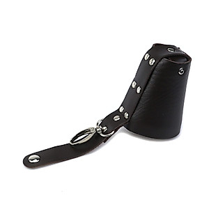 Mewutal 4-Pack 70ml/2.37oz Stainless Steel Wine Glass, Shot Glass Drinker Drinker with a Brown Leather Storage Box