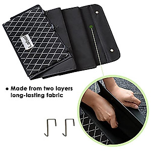 VERONLY Over the Door File Organizer, Wall Hanging File Folders with 5 Large Pocket for Mails, Magazines, Back to School Supplies,Office Chart Storage, Paper Organization (Black)