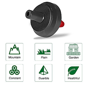 LiquiDrip 1/2 GPH Irrigation Drippers & Drip Emitters Maintain Constant Flow, 1/2 GPH Pressure Compensating Drippers, 1/2 GPH Inline Drippers & Drip Irrigation Emitters, 50 Per Bag, Red/Black