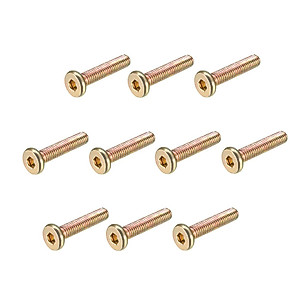 uxcell M6x30mm Furniture Screw Hex Socket Machine Screws Zinc Plated Fasteners Bolts Full Thread Carbon Steel 10Pcs
