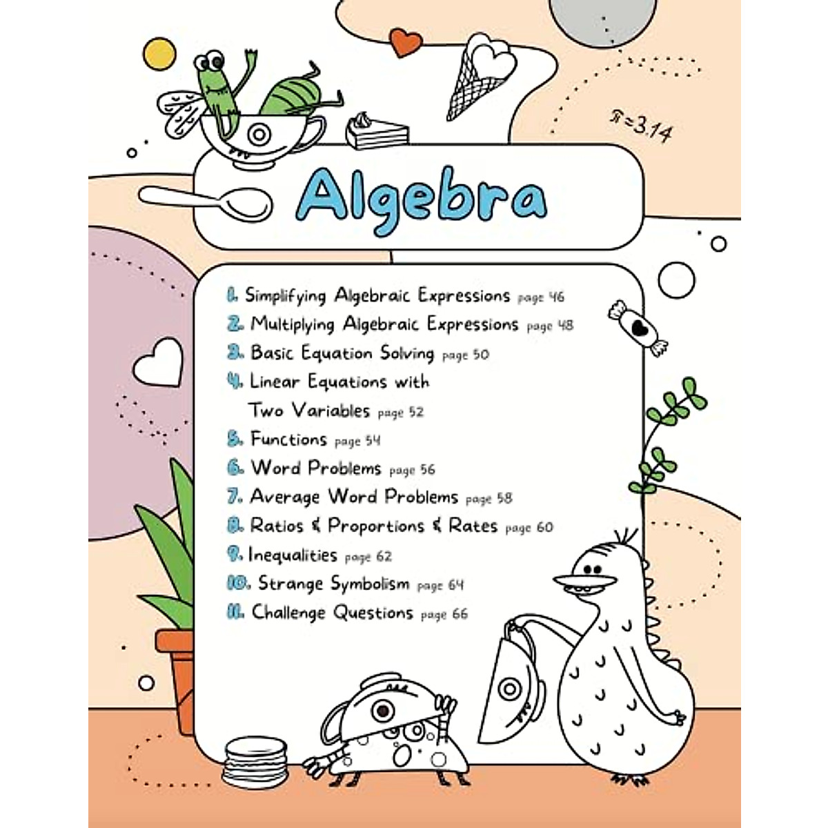 Math Practice Workbook Grades 6-8: 1000+ Questions You Need to Kill in Middle School by Brain Hunter Prep (Arithmetic, Algebra, Geometry, Measurement, ... more in Kill It Series by Brain Hunter Prep)
