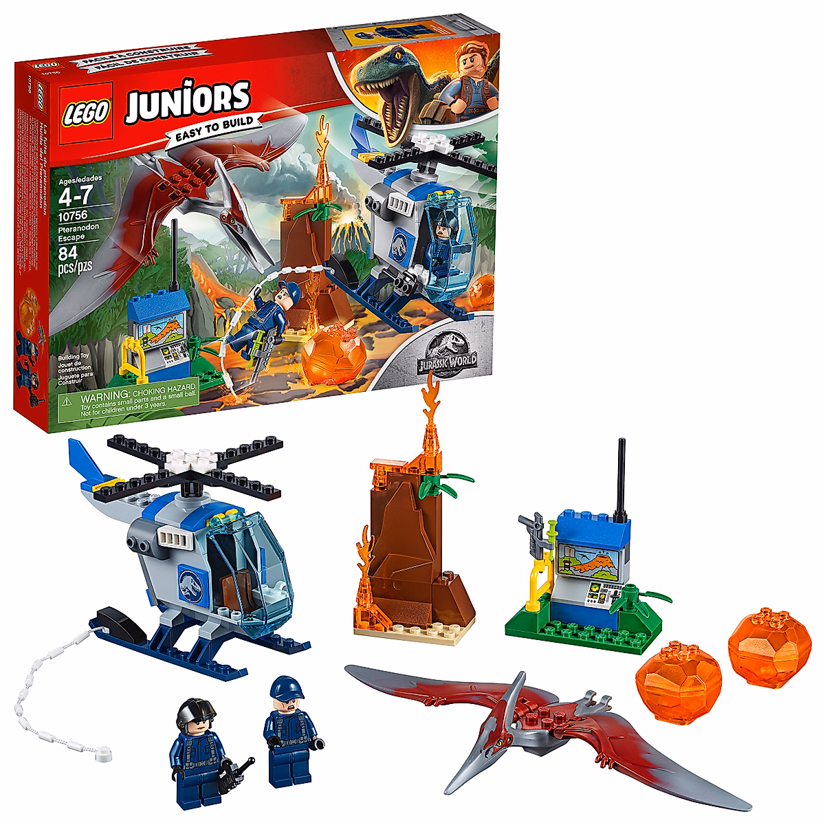 LEGO Juniors/4+ Jurassic World Pteranodon Escape 10756 Building Kit (84 Pieces)