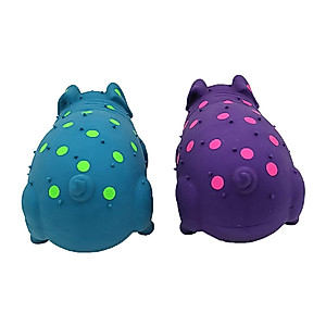 IOOROSE 9 Inch Latex Dog Chew Toy Grunting Pig Sound Play (2 Pack)