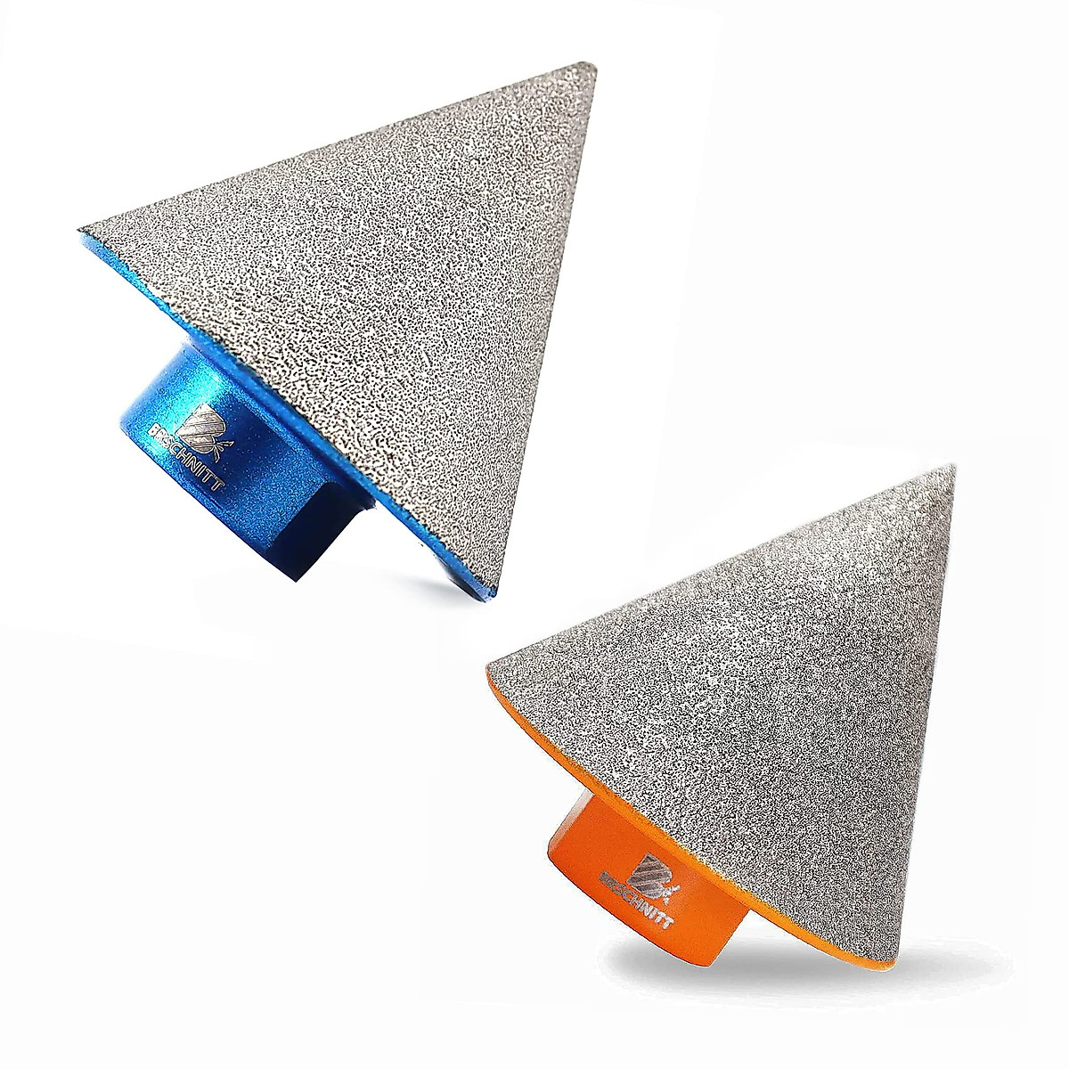 2pcs Diamond Beveling Chamfer Bit,BRSCHNITT 2 Inch (50mm) Diamond Finger Milling Bits with 5/8-11 Thread for enlarging, polishing and Bevelling The exsit Holes