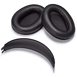 Premium replacement Cloud Flight earpads and Cloud Flight headband pad cushion Compatible with HyperX Cloud Flight wireless headset (Black) Protein Leather | Soft High-Density Foam | Easy Installation