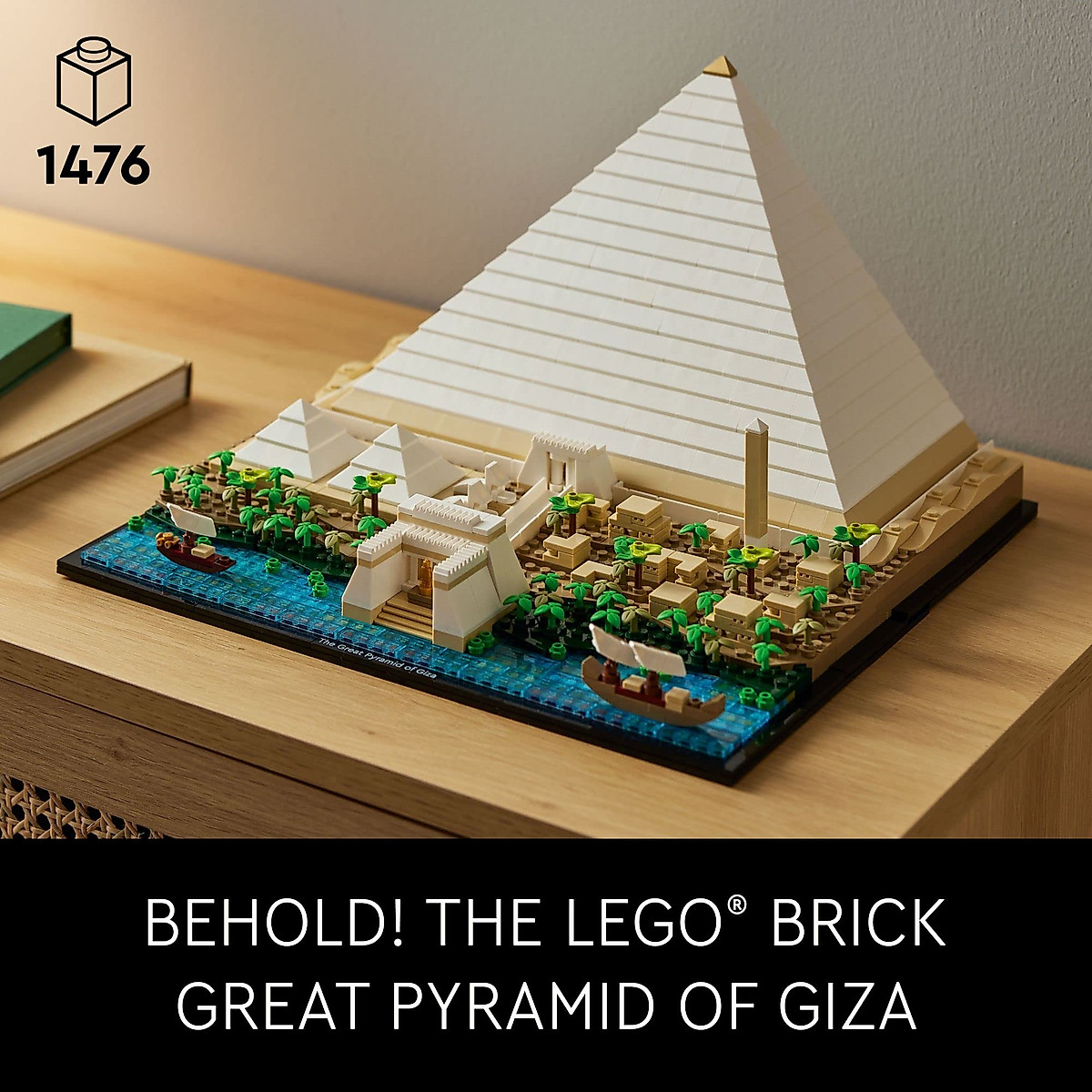 LEGO Architecture Great Pyramid of Giza Set 21058, Home Décor Model Building Kit, Creative DIY Activity, Famous Landmarks Collection