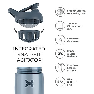 Promixx PURSUIT Protein Shaker Bottle – Premium Sports Shaker Bottles for Protein Mixes and Supplement Shakes – Easy Clean, Durable Protein Shaker Cup