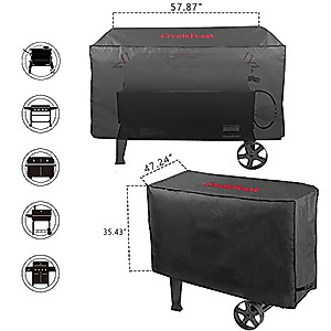 Creole Feast CR2001 Premium Oxford Grill Cover, Waterproof, Heavy-Duty for All-Year Weather Protection, Black