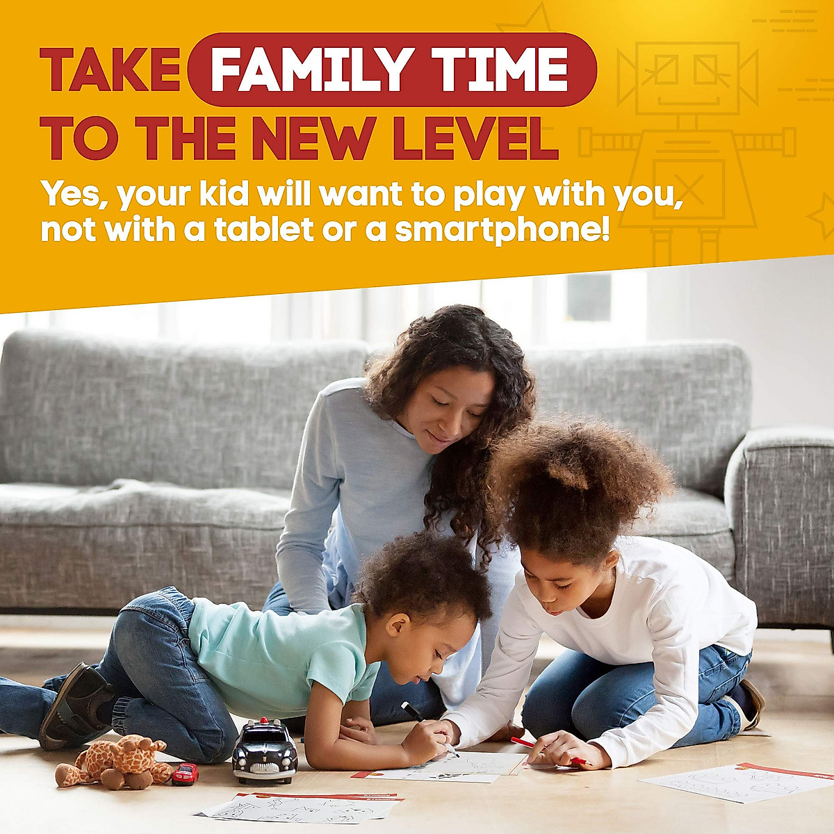 kipod Wooden Art Tracing Projector Drawing Kit for Kids with Washi Tape Wall Decor Stickers. Draw, Project and Trace DIY GrafiTape Toy. Cool Art and Craft Gift Ideas for Girls and Boys Ages 6-12