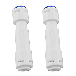 E-outstanding 2-Pack 1/4" 450CC Flow Restrictor with Quick Connect Pipe Fittiing for RO Reverse Osmosis Systems