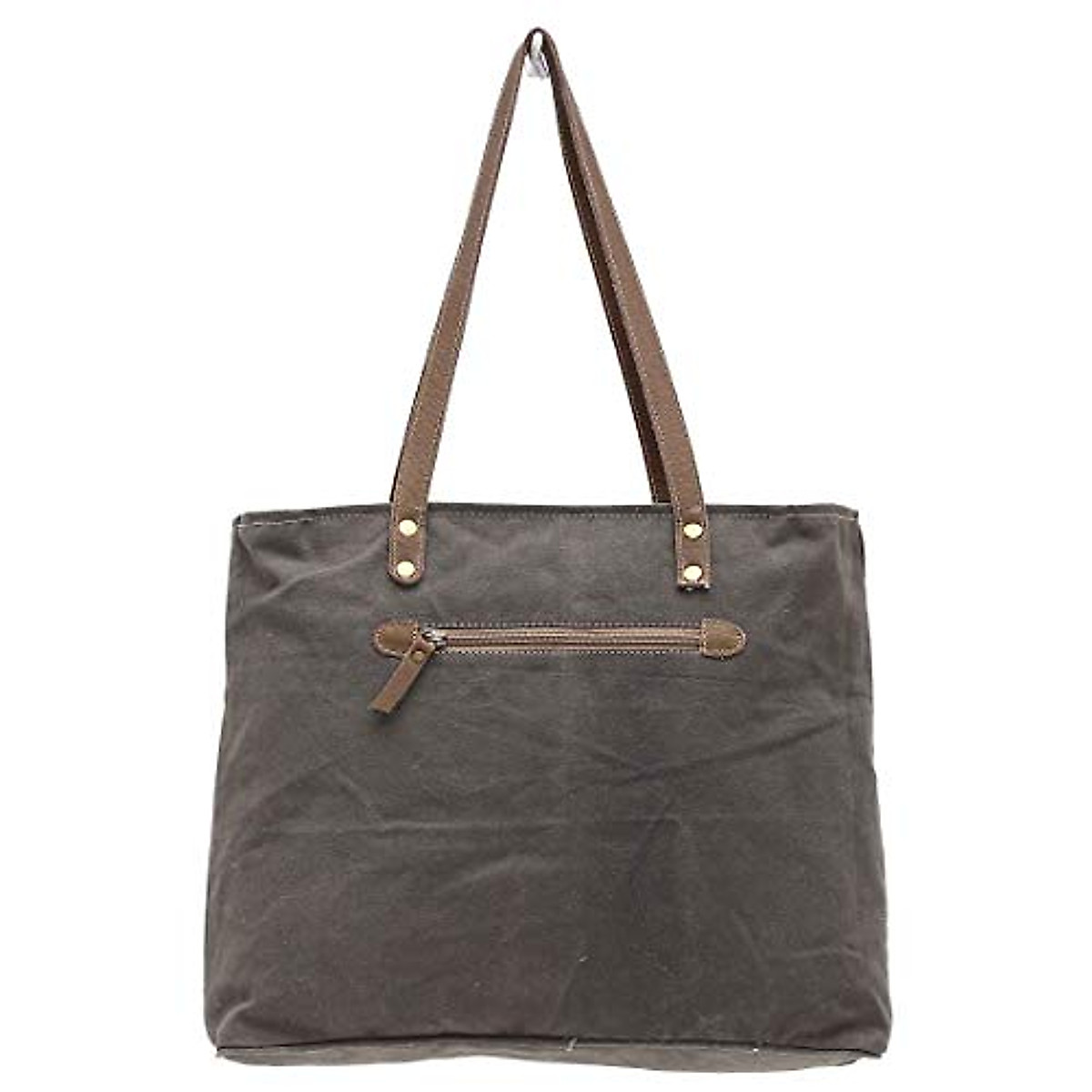 Myra Bags Floral Chic Canvas Tote Teal Cow