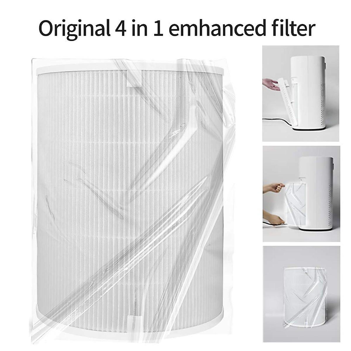 Proscenic air purifier A9 H13 true HEPA filter replacement filter, white