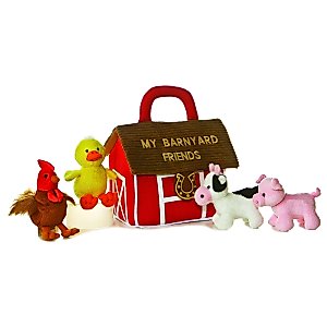 Aurora® Engaging Baby Talk™ My Barnyard Friends II™ Baby Stuffed Animal - Sensory Delight - Interactive Learning - Multicolor 8 Inches