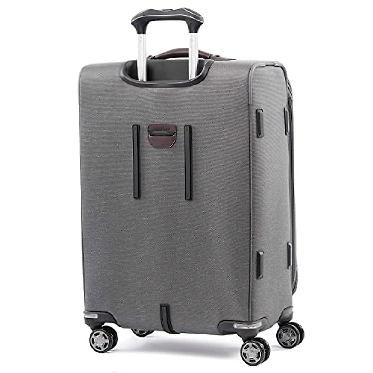 Travelpro Platinum Elite Softside Expandable Luggage, 8 Wheel Spinner Suitcase, TSA Lock, Men and Women (Vintage Grey, 2-Piece Set (21/25))