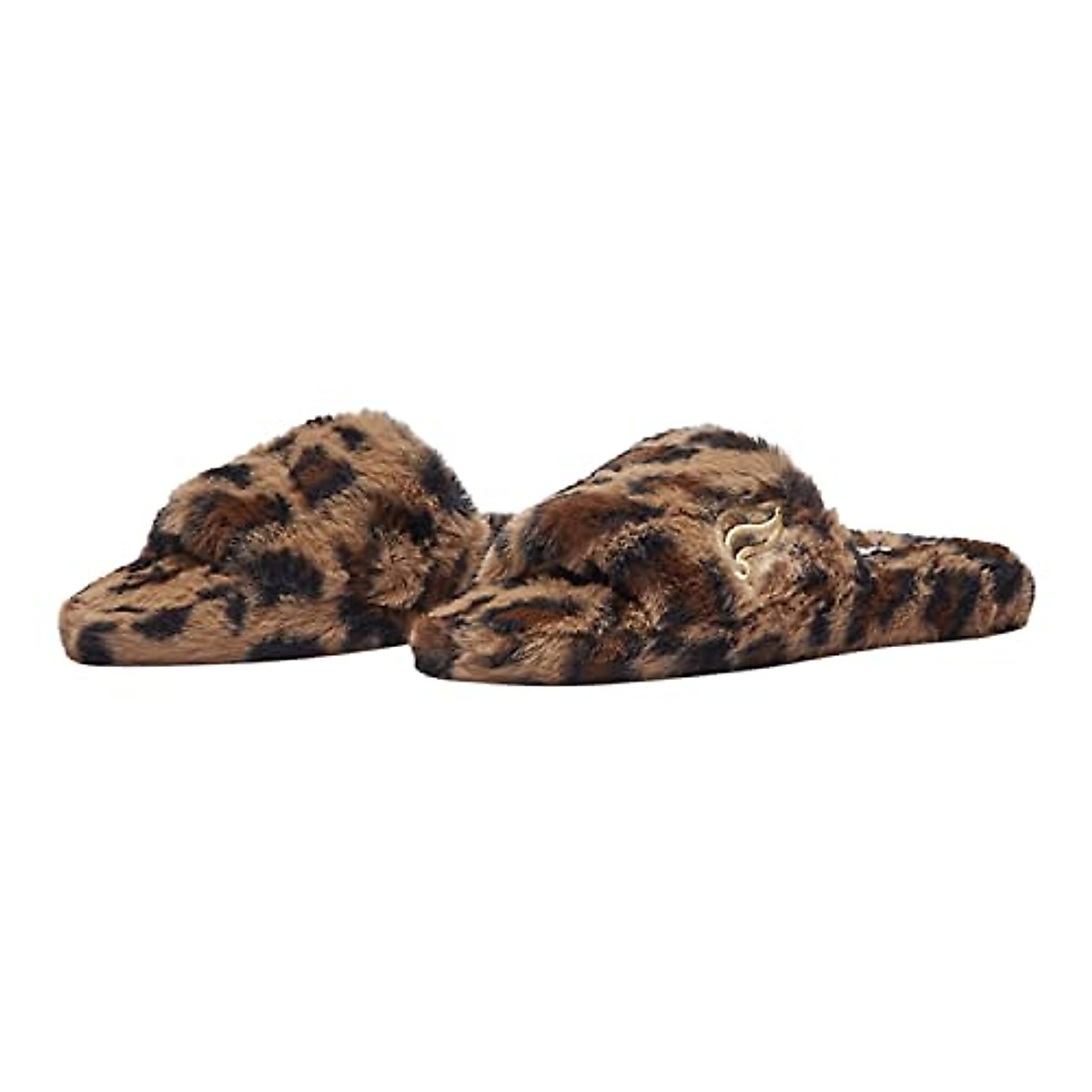 Fabletics Women's Fur Slipper, 8, Leopard
