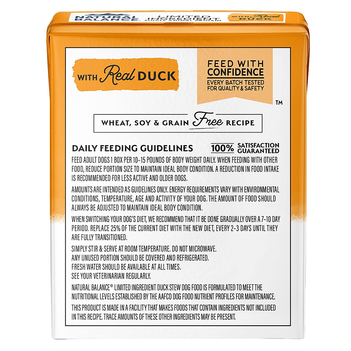 Natural Balance Limited Ingredient Adult Grain-Free Stew Wet Dog Food, Reserve Duck with Carrots & Potatoes, 11 Ounce (Pack of 12)