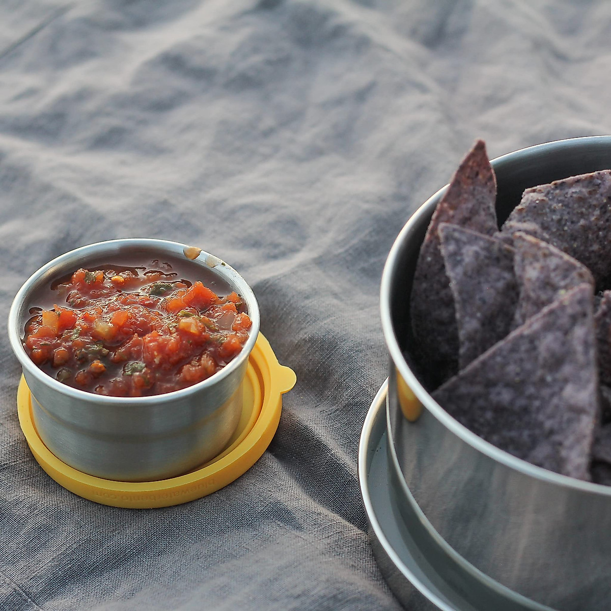 Ecolunchbox Seal Cup Mini | Stainless Steel Leak-Proof Seal Cup | Food Container with Silicone Lid, Holds 3oz (equivalent to 90 ml) | 2.6 inches Round by 1.5 inches Tall (6.6 cm Round x 3.8 cm Tall)