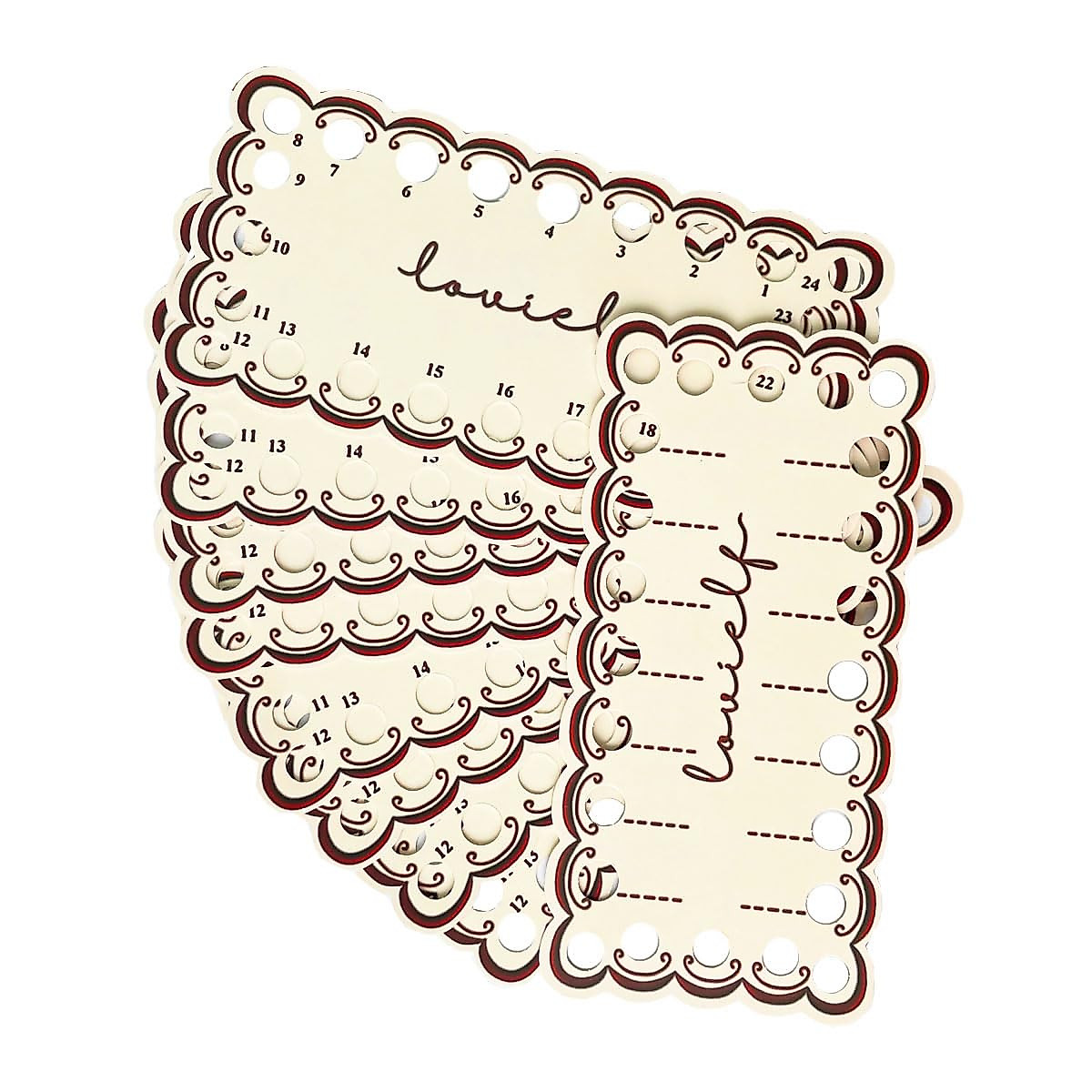 lovielf 12 Pack Embroidery Thread Organizer Cards, Embroidery Floss Organizer Holder Positions Cross Stitch Bobbin, Sewing Storage, Cardboard Floss Bobbins, Thread Keeper (12 pcs (Set A))