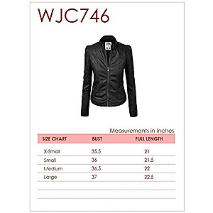 Made By Johnny MBJ WJC746 Womens Vegan Leather Motorcycle Jacket S Khaki