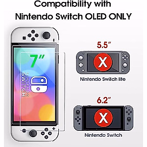XINRUISEN 2Pack Screen Protector for Nintendo Switch Oled 2023, Tempered Glass Screen Protector for Nintendo Switch OLED New Model 7inch, Screen Protective Glass Cover Saver Protection for Switch OLED