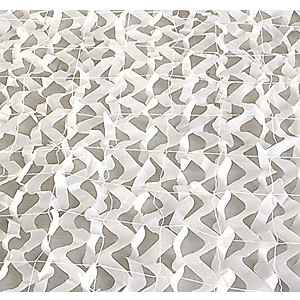 ZEYIJINCHUKOU White Camouflage Net for Hunting Decoration Outdoor Camping Awning Sunshade Shooting Outdoor CS (6X10M)