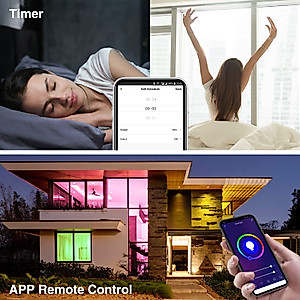 LUXFACT GU10 Smart LED Bulb - 5W (50W Equivalent) RGBCW Color Changing Bulb - Compatible with Alexa and Google Assistant – 420LM - Multicolor Music Sync GU10 LED Bulb 3 Pack