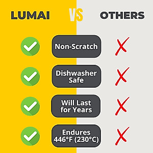 LUMAI Red Silicone Kitchen Utensils Set 10 pcs: Non Toxic Cooking Utensils for Nonstick Cookware, Red Cooking Utensils Set, Juego de Utensilios de Cocina de Silicona, Cucharas de Silicona para Cocina