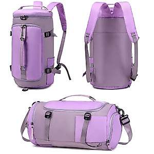 ACESAK Gym Bag for Women - Small Sports Duffle Bag with Shoes Compartment & Wet Pocket - 28L Gym Accessories Backpack Workout Bag Waterproof Carry On Rucksack Daypack