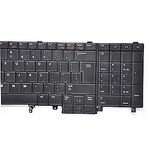 Padarsey Replacement Keyboard Without Pointer Compatible with Dell Latitude E5520 E5520m E5530 E6520 E6530 E6540 Precision M4600 M4700 M4800 M6600 M6700 Laptop US Layout