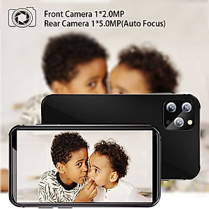 Hipipooo Super Small Mini Smartphone 3G Dual SIM Tiny Mobile Phone 2GB RAM 32GB ROM 5.0MP Quad Core Dual Standby Unlocked Small Phones Kids Phone Pocket 3.0 Inch Android Child Mini Cellphone (Black)