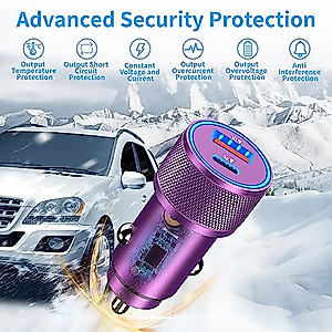 [Apple MFi Certified] iPhone Fast Car Charger, Veetone 48W Dual Port USB-C PD/QC3.0 Power Car Charger Adapter + 2 Pack Lightning Braided Cable Quick Charging for iPhone 14 13 12 11 Pro/XS/XR/SE/X/iPad