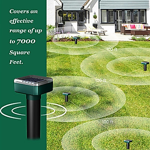 INENNT Deer Repellent,4 Pack Snake Repellent for Yard,Snake Repellent,Snake Repellent Devices for Garden,Snake Repellent for Plants,Solar Snake and Deer Repellent,Sonic,Waterproof