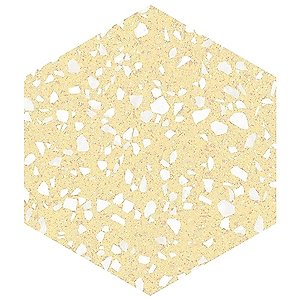 SomerTile FCD10VCYW Venice Hex Yellow 8-5/8" x 9-7/8" Porcelain Floor and Wall Tile
