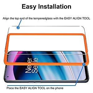 【 3-PACK】Coolpow Designed for OnePlus Nord N20 5G Screen Protector plus One Nord N20 5G Screen Protector Tempered Glass Film, 【EasyInstall Tool】 9H Hardness, Ultra HD, Scratch Resistant, Case Friendly