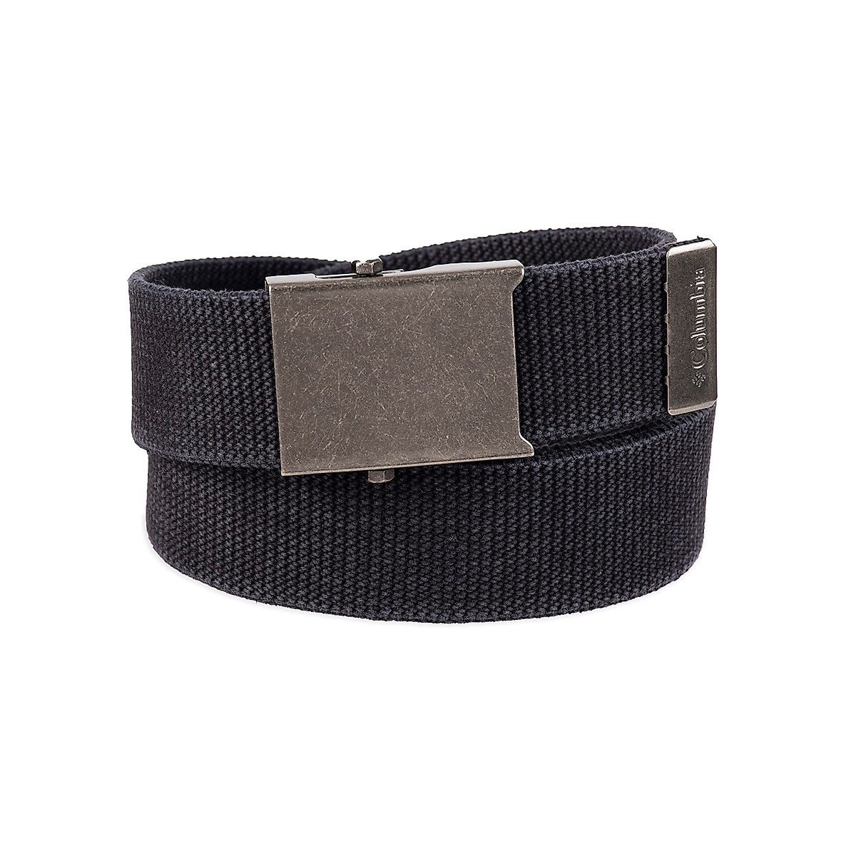 Columbia Unisex-adult Military Web Belt-Adjustable One Size Cotton Strap and Metal Plaque Buckle