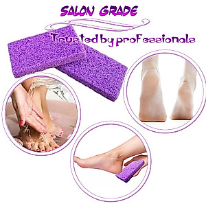 70 PCS Pedicure Exfoliator Kit Set 40 PCS Disposable Pedicure Pumice Stone for Foot Care Sponge Scrubber Callus Purple Coarse Dead Skin Remover 30 PCS Pedicure Nail Files (Pack of 70)