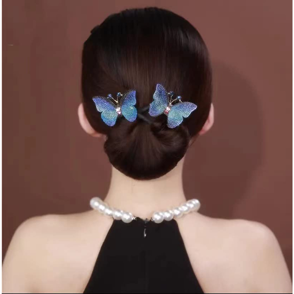 4PCS Ins Style Elegant Lazy Hair Curler,Ins Style Satin Rose Hair Claw,French Twist Hairstyle Bun Hair Accessories,Crystal Hair Bun Maker,Lazy Hair Bun,DIY Hair Styling Accessories for Women Girls