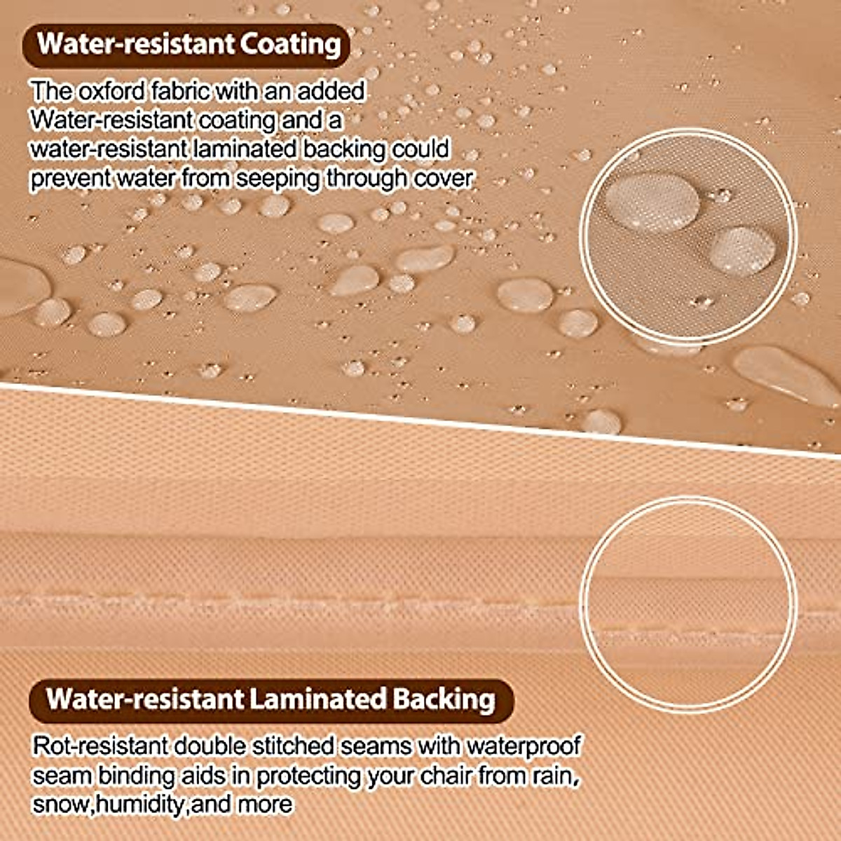 QH.HOME Outdoor Chair Covers Waterproof 900D Heavy Duty Strong Tear Resistance - 1 Pack Patio Chair Covers UV Resistant Fade, Patio Furniture Covers with Air Vent, Portable Handle (32"W X 40"D X 30"H)