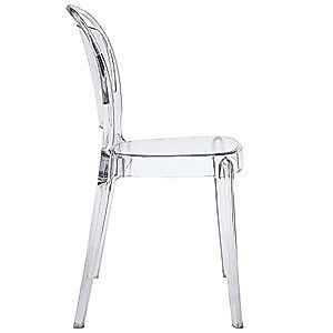 Modway Entreat Modern Acrylic Kitchen and Dining Room Chair in Clear - Fully Assembled