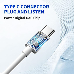 XNMOA Type C Wired Earbuds Headphones with Microphone,USB C Earphones with Volume Control&Support Call,Compatible with Samsung Galaxy S23 Ultra, S23+, iPad Pro MacBook,Most USB C Devices,White