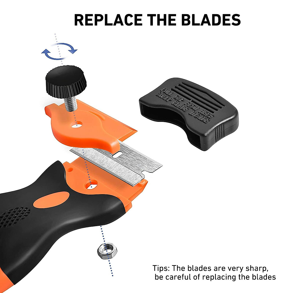 Headley Tools Razor Blades Single Edge, 100 pcs Single Edge Razor Blade for Razor Blade Scraper (Pack of 100)