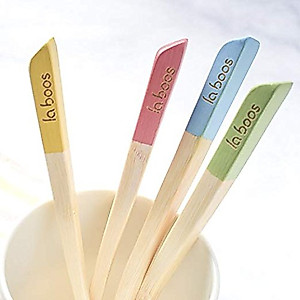 laboos Best Nature Manual Color Bamboo Toothbrush, New Extra Soft Compact Bristle Toothbrush,Best Biodegradable Toothbrush for Gingivitis and Sensitive Teeth. (4 PCS)