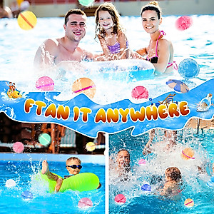 Reusable Magnetic Water Balloons,No Tying Easy Quick Fill, Summer Water Toys, Pool Toys,Refillable Water Balloons, Summer Fun Party Supplies，Bath Backyard Swimming Pool Party Supplies(12Pack)