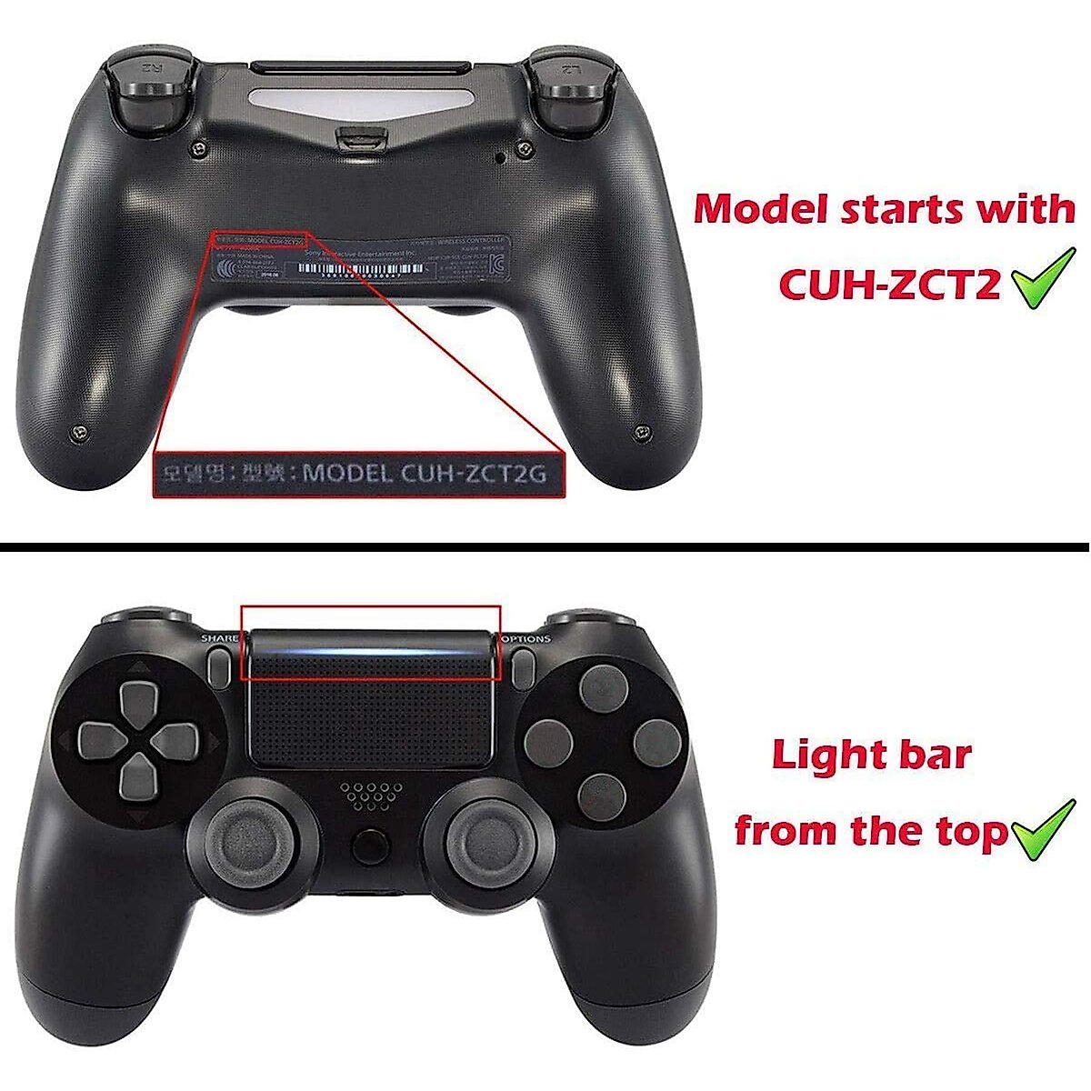 eXtremeRate Multi-Colors Luminated D-pad Thumbstick Trigger Home Face Buttons, Black Classical Symbols Buttons DTFS (DTF 2.0) LED Kit for PS4 Slim Pro Controller - Controller NOT Included