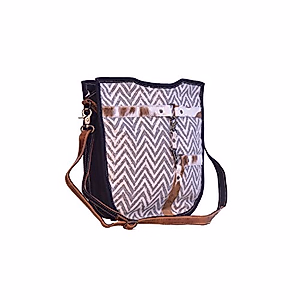 Bhrayna-Bags Hairon Strip On Rug Shoulder Bag Handbag