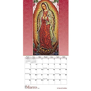La Virgen de Guadalupe | 2023 12 x 24 Inch Monthly Square Wall Calendar | Foil Stamped Cover | English/Spanish Bilingual | BrownTrout | Virgin Mexico City