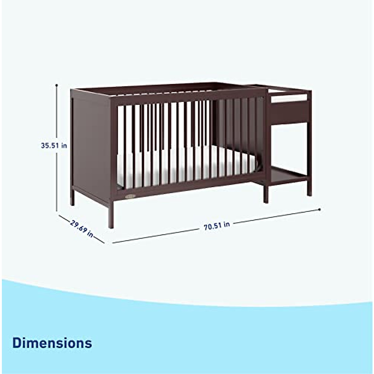 Graco Fable 4-in-1 Convertible Crib - Espresso