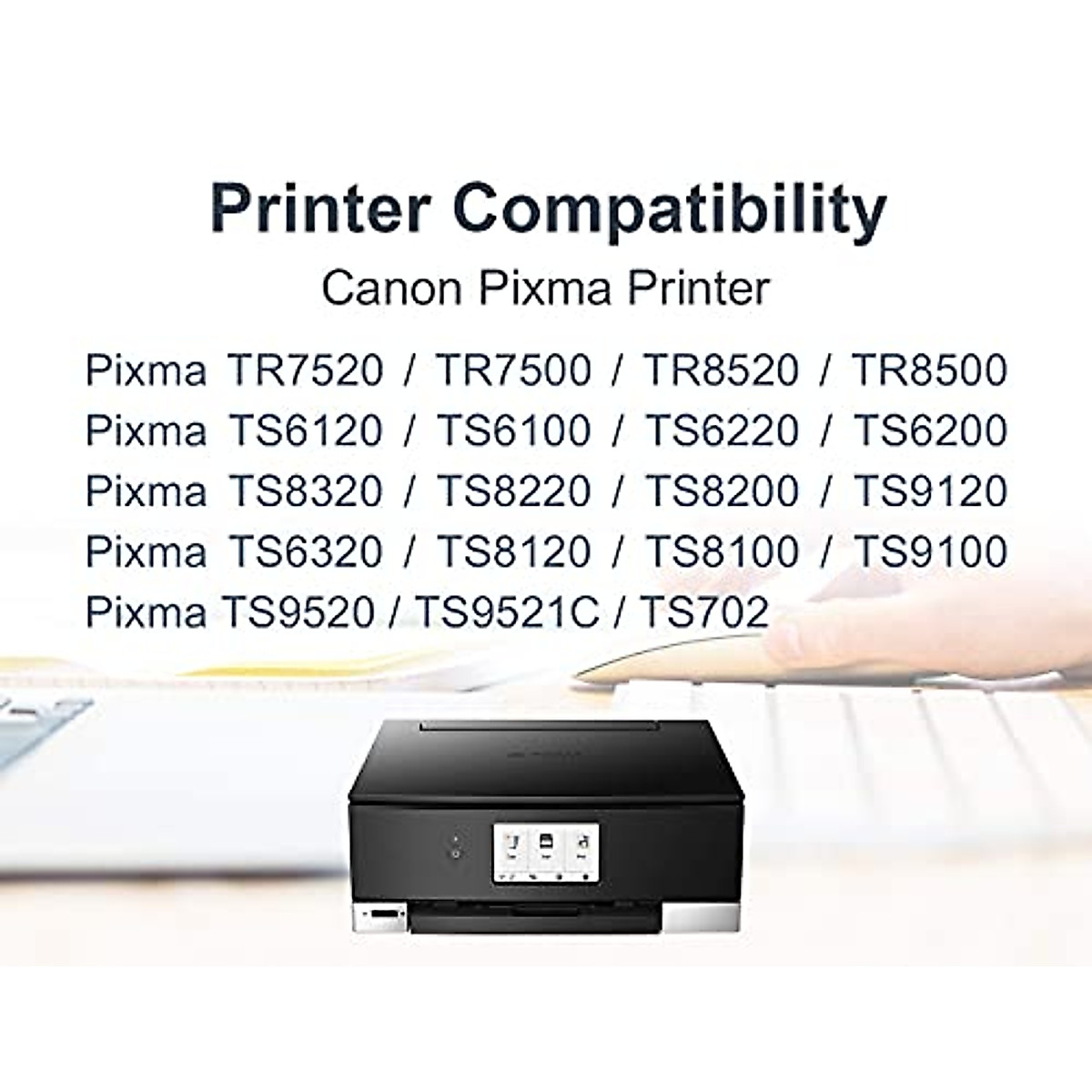 Miss Deer Compatible 280 PGBK Ink Cartridge, Replacement for Canon 280XXL PGI-280XXL PGI280 for Canon Pixma TR7520 TR8520 TS6120 TS6220 TS8120 TS8220 TS9120 TS9520 TS9521C TS702 (2 x Large Black)
