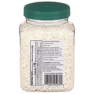 RiceSelect Discoveries Sweet Sticky Dessert Rice, Gluten-Free, Non-GMO, Vegan, 14.5-Ounce Jar, White