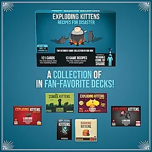Recipes for Disaster by Exploding Kittens - 2-5 Players - Ages 7+ - 15 Minutes to Play - Deluxe High Stakes Card Game - Ideal for Party, Family Game Night, Kids and Adults